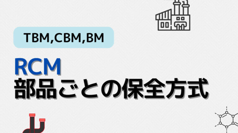 RCM(Reliability centered maintenance)の化学プラントでの考え方